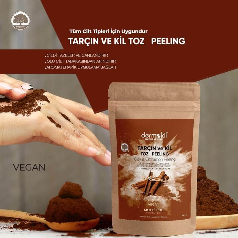 Dermokil Natural Skin Tarçın & Kil Toz Peeling 200 ml - Muhiku